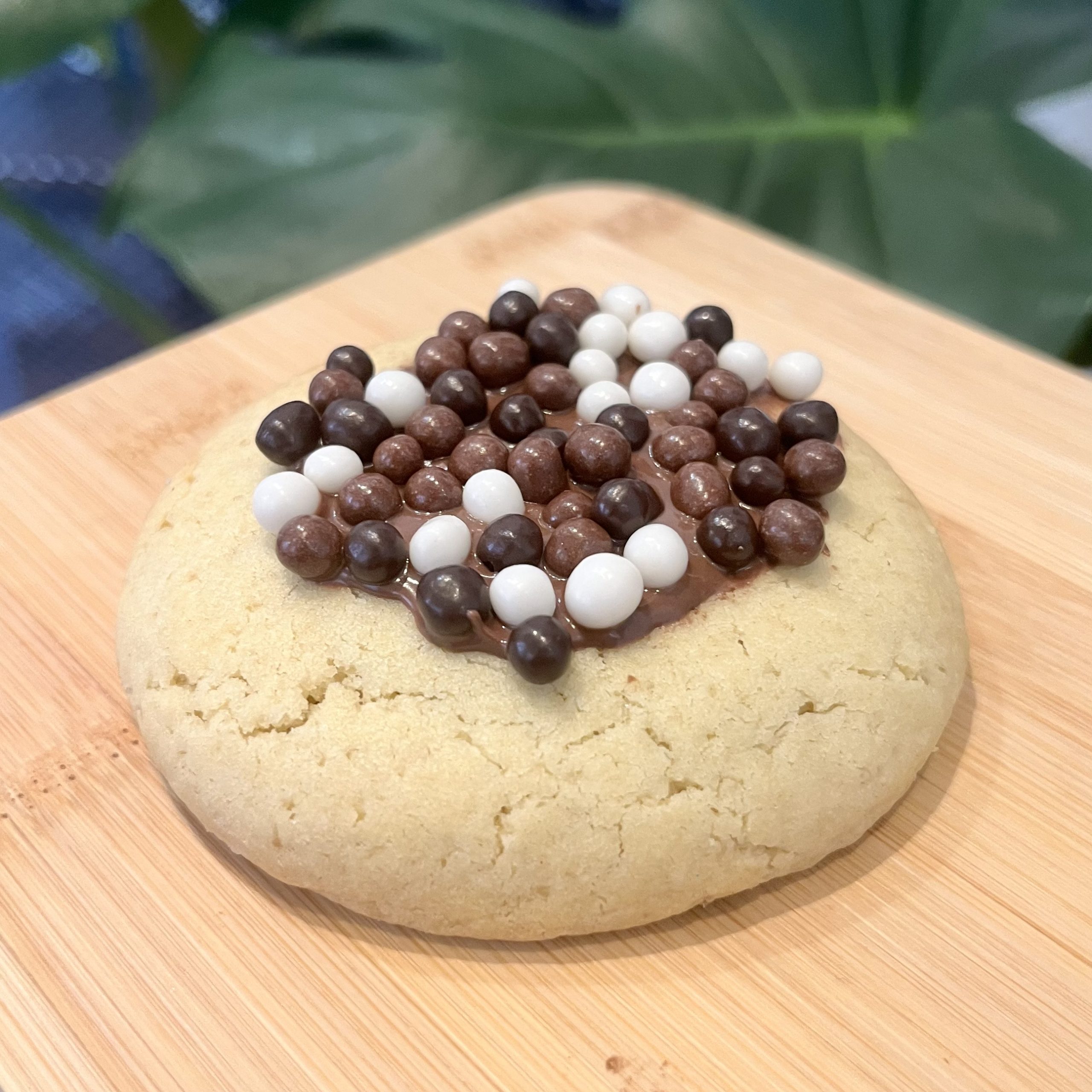 Cookie fourré Nut'ella billes 3 chocolats fabrication artisanale